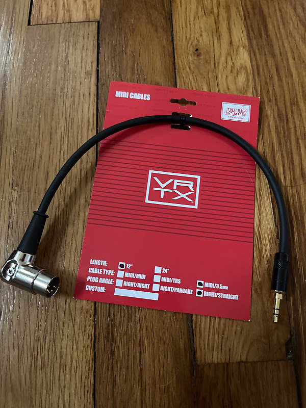 Vertex Effects VMTM-SR-12 Type A 3.5mm TRS Male to Angled DIN | Reverb