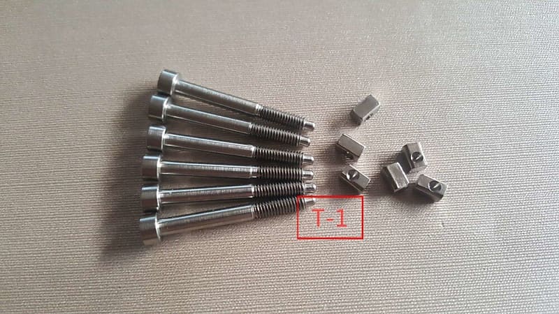 Titanium Guitar Tremolo Bridge Insert Block with Screws | Reverb