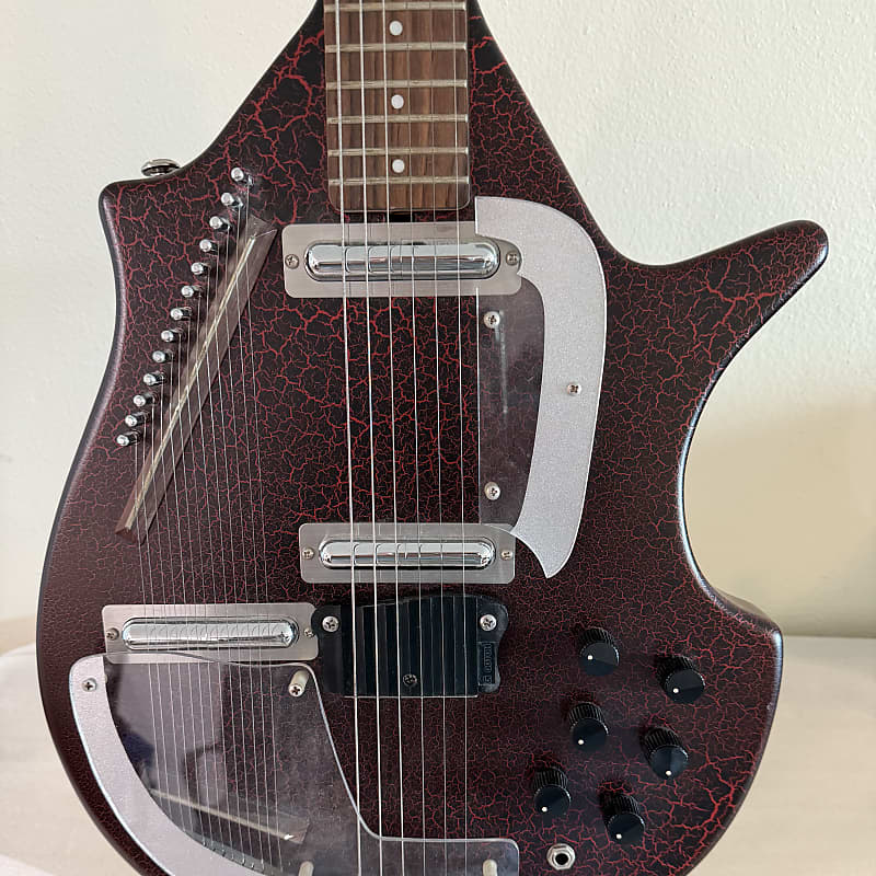 Rogue STR-1 Sitar Electric Guitar 2010 - Red Crackle | Reverb