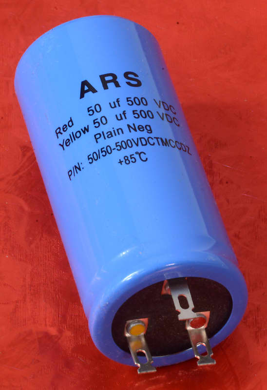 ARS Polarized Electrolytic Capacitor 50uF+50uF 500VDC | Reverb