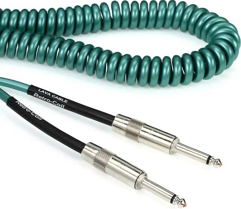Lava 20ft Retro Coil Cable Metallic Green *Free Shipping in | Reverb
