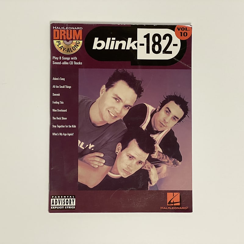 blink-182 Drum Play-Along Sheet Music Book and CD | Reverb