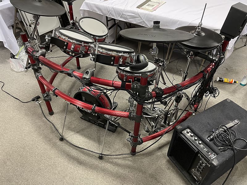 Roland TD-20 Monster electronic drum kit complete 2012 red | Reverb UK