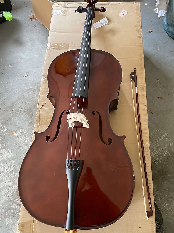 Palatino VC-850 Allegro Solid Ebony 4/4 Full-Size Cello with | Reverb