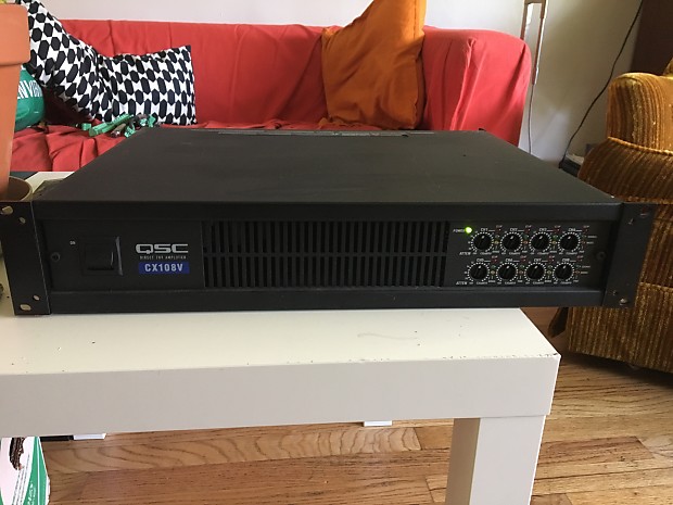 QSC CX108V 8 Channel Power Amplifier 70V 100W with Euroblock | Reverb