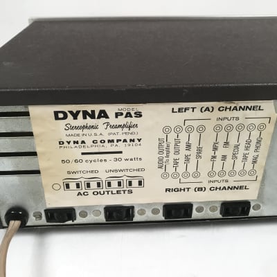 Dyna Pas-3 Vacuum Tube Preamplifier / Control Amplifier | Reverb