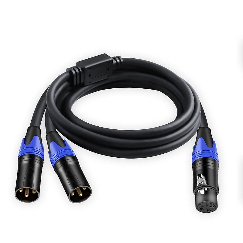 (5Ft) Xlr Splitter Cable, 1 Xlr Female To 2 Xlr Male Patch Y | Reverb