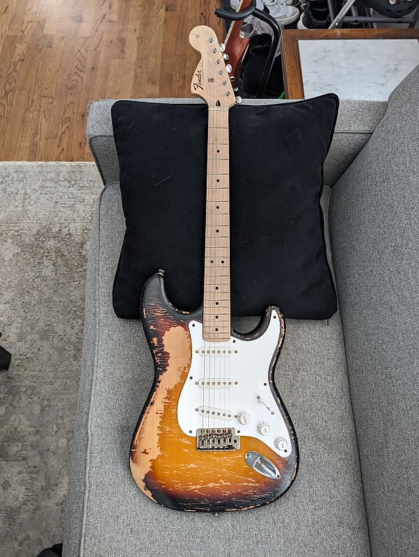 Partscaster Strat 2023 - Relic Sunburst | Reverb