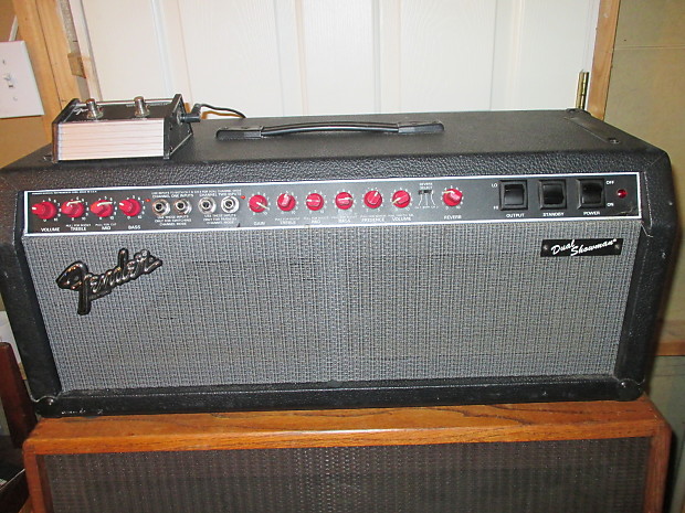Fender Red Knob Dual Showman Head Late 80's Early 90's Black | Reverb
