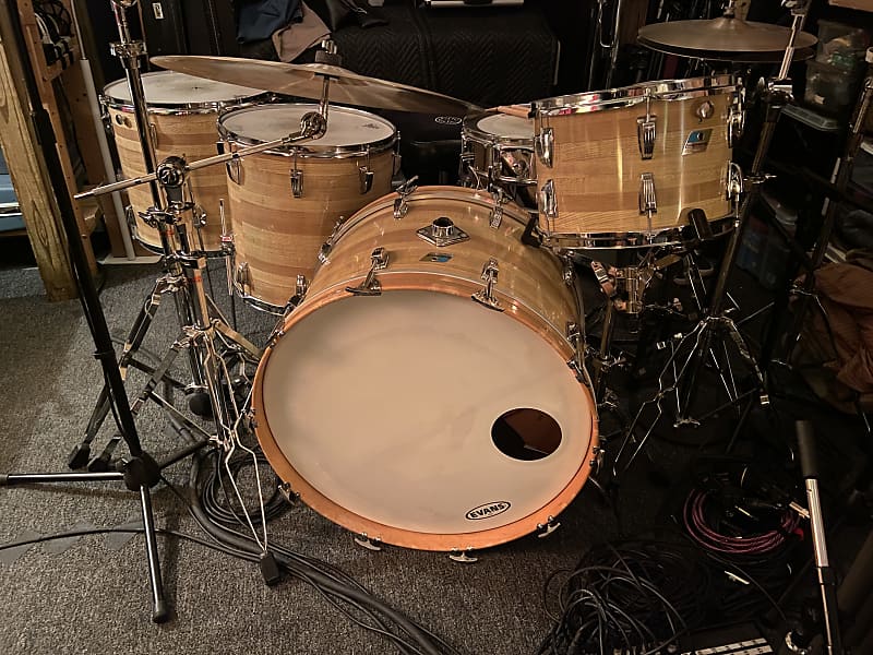 Ludwig Butcher Block Cortex 1970's Drum Kit Matching 3-ply | Reverb
