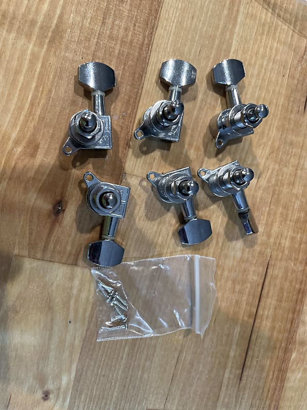 Knock Off Grover 3+3 Tuning Machines Chrome | Reverb