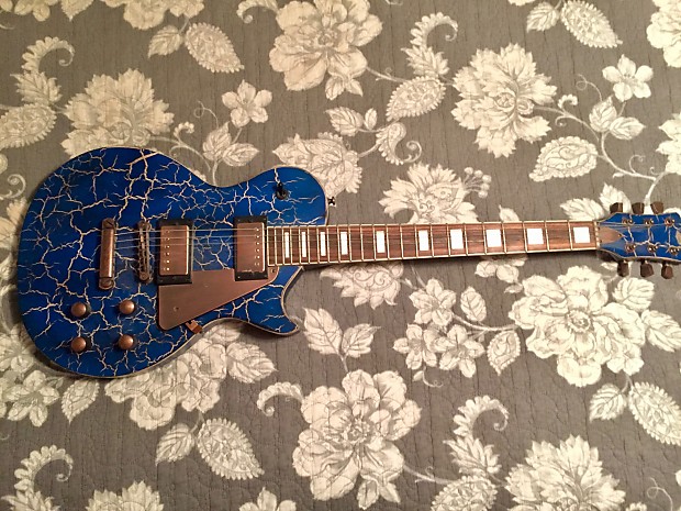 AXL Badwater 1216 Electric Guitar in Blue Atomic Crackle | Reverb