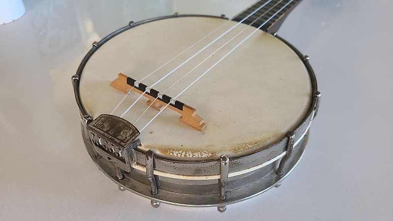 Maxitone Soprano banjolele 1930s black | Reverb