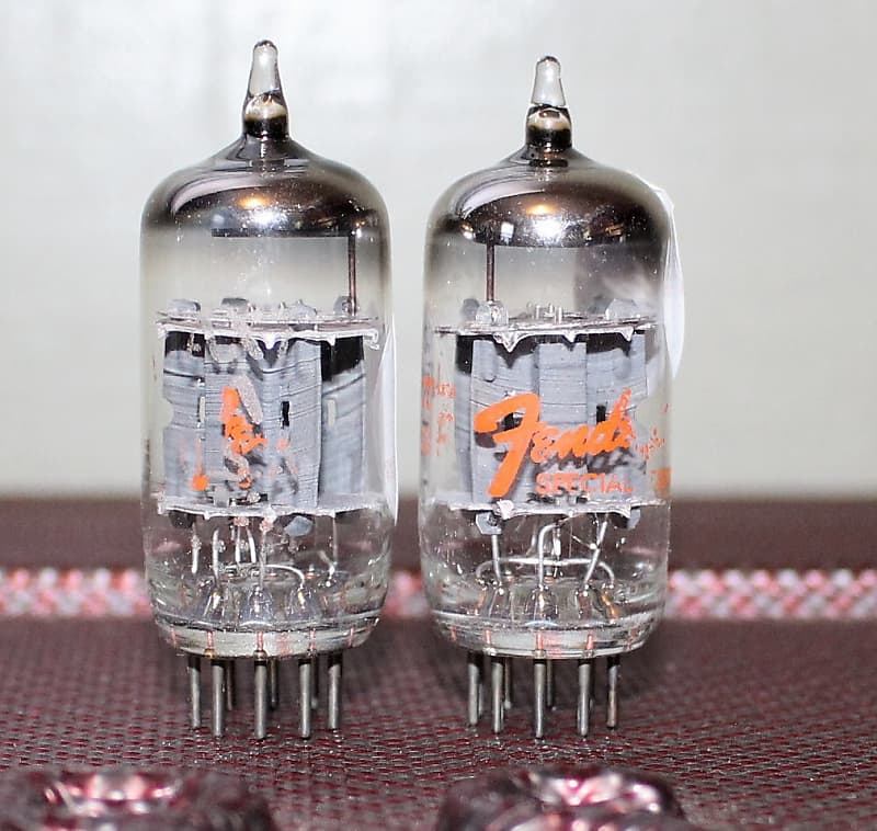 GE 7025 12AX7 ECC83 TIGHT MATCH PAIR SHORT PLATE HALO | Reverb UK