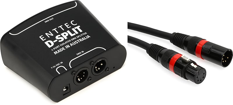 ENTTEC D-SPLIT 512-Ch DMX 5-pin Splitter/Isolator Bundle with | Reverb
