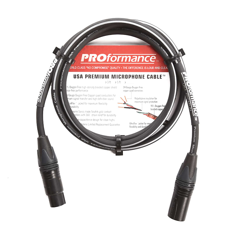 PROformance USA Premium Mic Series Mic Cable 5ft | Reverb