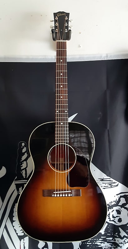 Gibson 1950's LG2 Vintage Sunburst DEMO stamp w/ Electronics | Reverb