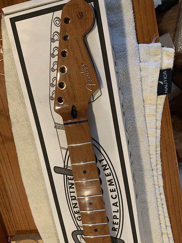 Fender Roasted Maple Stratocaster Neck, 22-Fret | Reverb