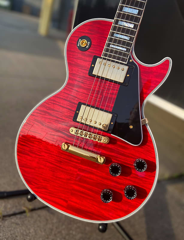 Gibson Les Paul Custom Figured, HAND SELECTED TOP Transparent | Reverb