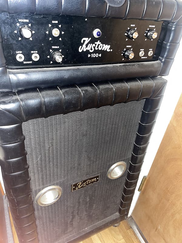 Kustom Kustom 100 Head and 2x15 Cab 70s - Black | Reverb