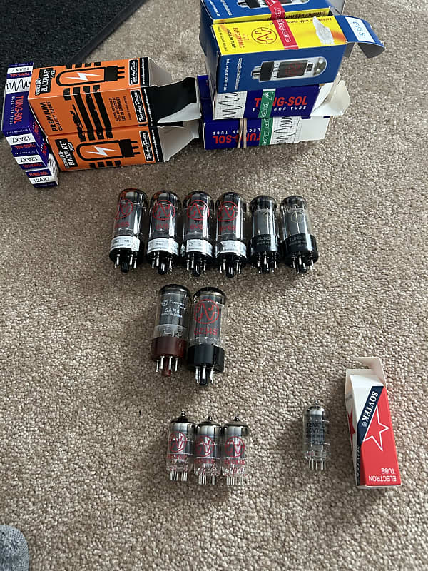 JJ Electronic Tung Sol Fender tubes set 6v6 12ax7 | Reverb