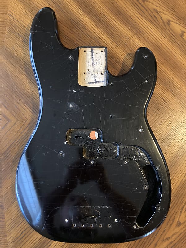 Fender Precision Bass Replacement Body 1992 - Black | Reverb