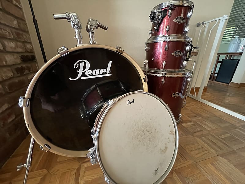 Pearl Export- Cherry Red Sparkle | Reverb