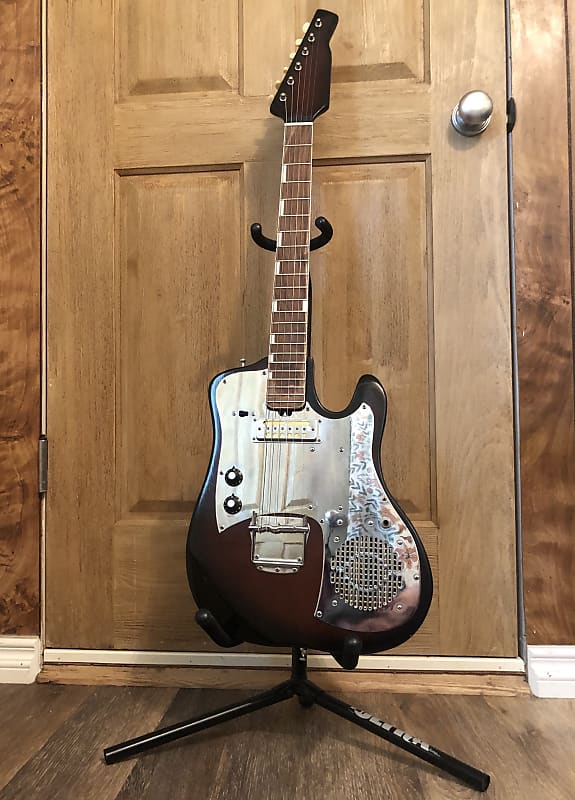 1960s Teisco TRG-1 Electric Guitar w/ Gold Foil & | Reverb