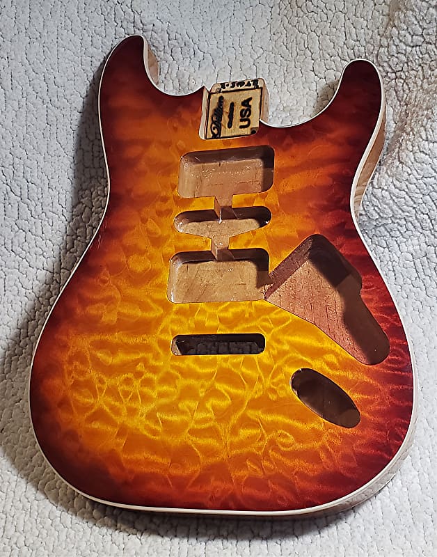 Bottom price on a beautiful USA made,Double bound Alder body | Reverb