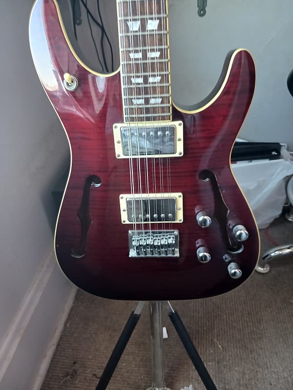 Schecter C/SH-12 2000's - Trans red | Reverb