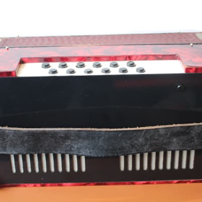 Argus 25-Key 12-Bass mini piano accordion - Red | Reverb