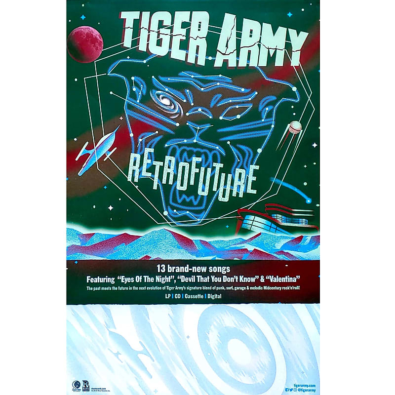 Tiger Army Retrofuture Ltd Ed New RARE Tour Poster! Rancid | Reverb