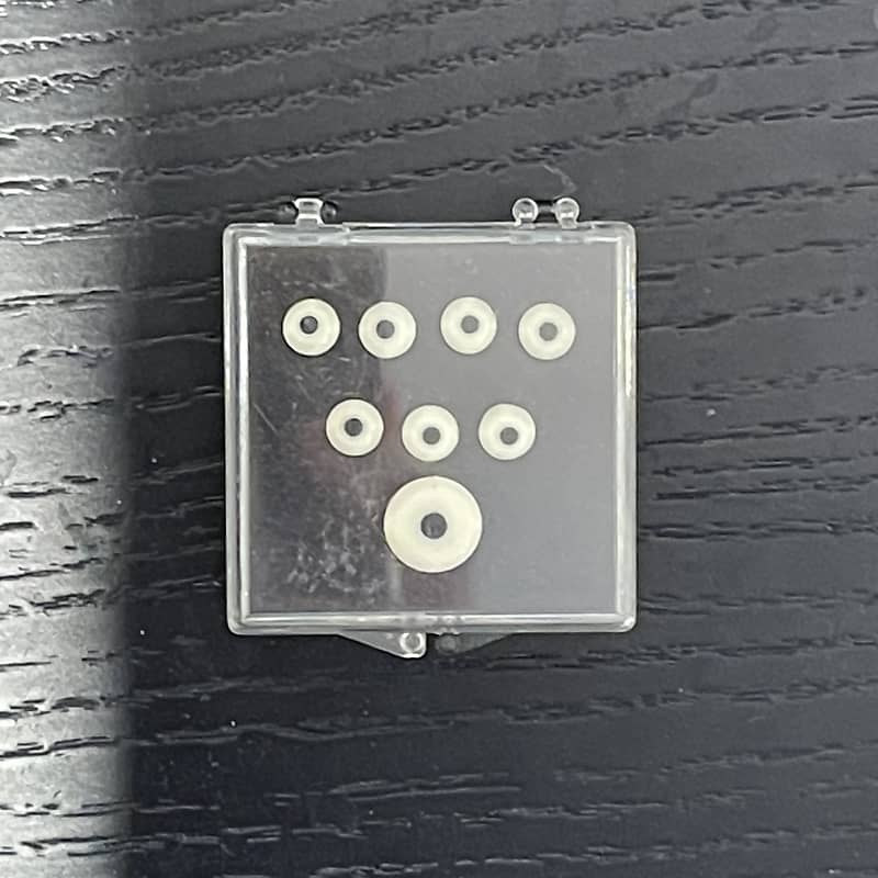 Martin Bridge Pins & End Strap Pin - White with Black Inlay | Reverb