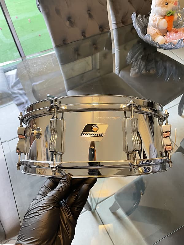 80s Ludwig Rocker chrome over maple snare | Reverb