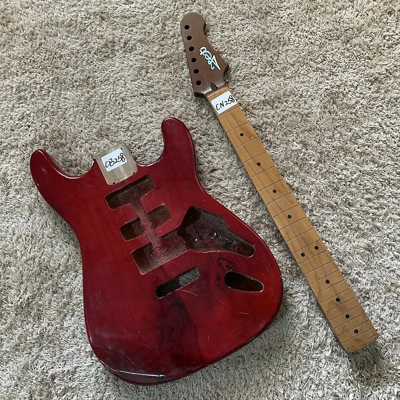 Red HSS Guitar Stratocaster Strat Style Guitar Body with | Reverb