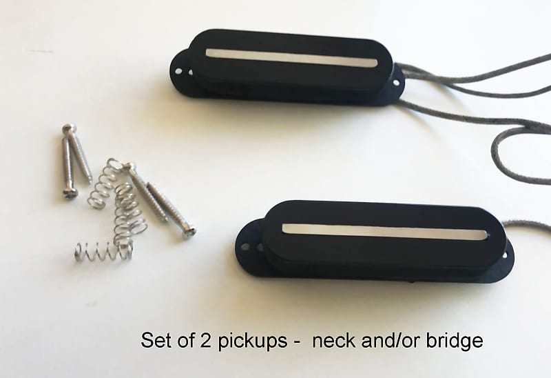 Fox Guitars Black Single Rail Guitar Pickups Strat Size SET | Reverb