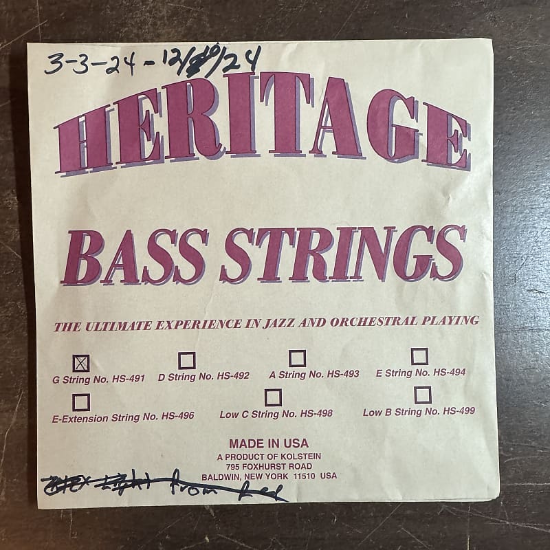 Kolstein Heritage Upright Double Bass String Set | Reverb