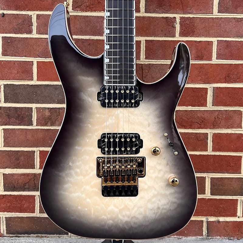 ESP E-II M-II, Black Natural Burst, Quilted Maple Top, Alder | Reverb
