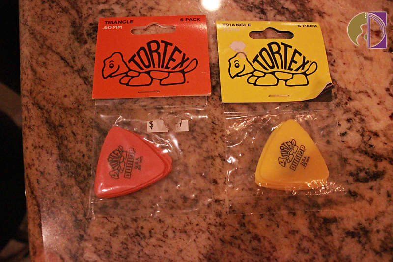 Dunlop Triangle Tortex Picks Mixed 2-Pack (Orange 0.60 mm x6, | Reverb