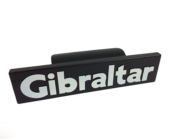 Gibraltar Logo Clip-On Rectangular Rack Plate | Reverb
