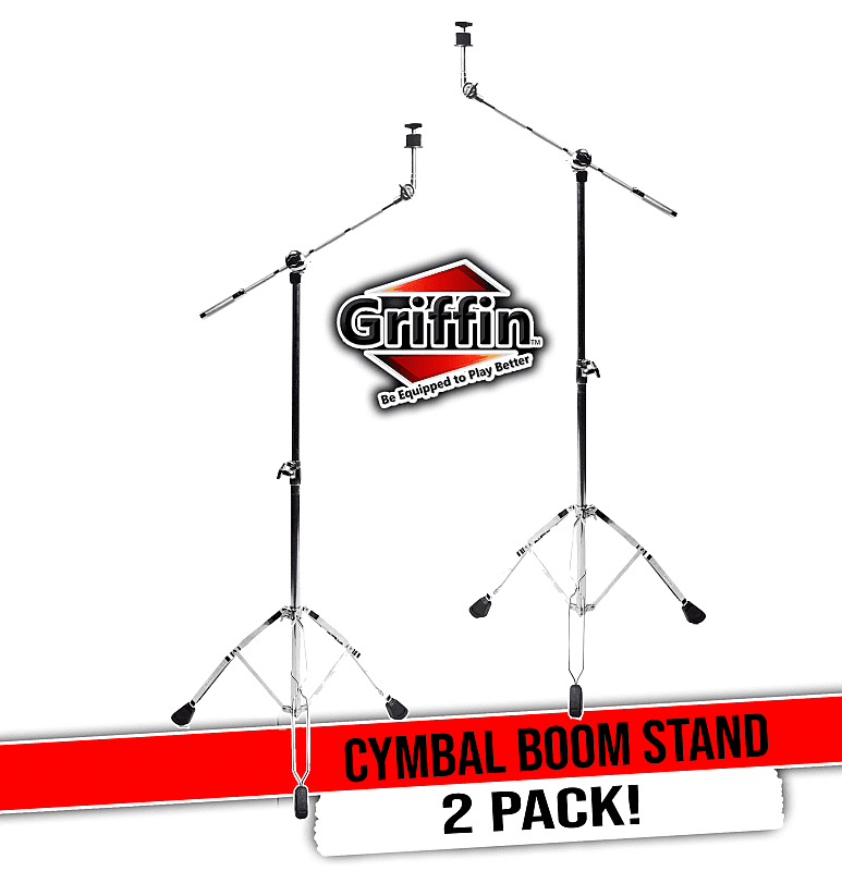 Cymbal Stand With Boom Arm by GRIFFIN (Pack of 2) | Drum | Reverb