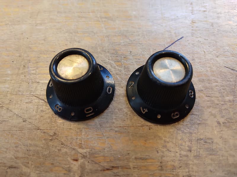 Teisco Vintage 1960s 2 Volume/Tone Knobs for Electric Guitar | Reverb