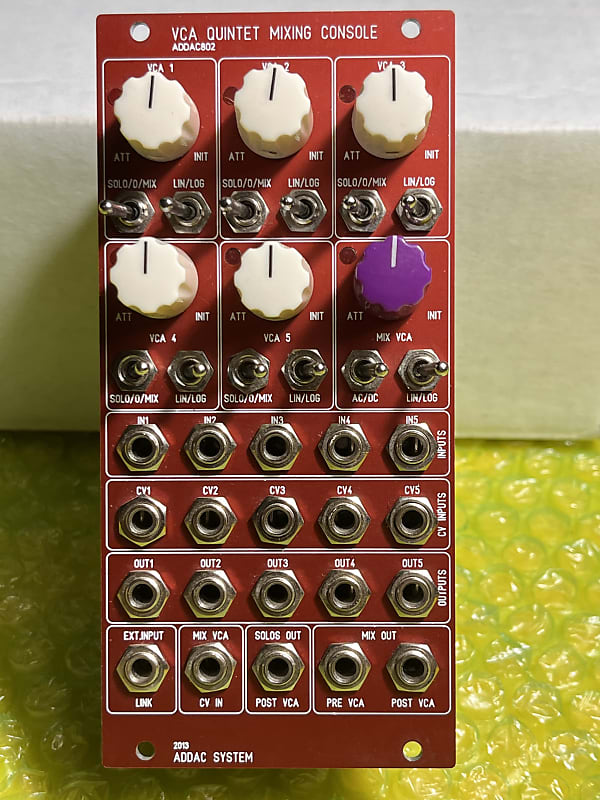 ADDAC System ADDAC802: VCA Quintet Mixing Console 2013 - red | Reverb