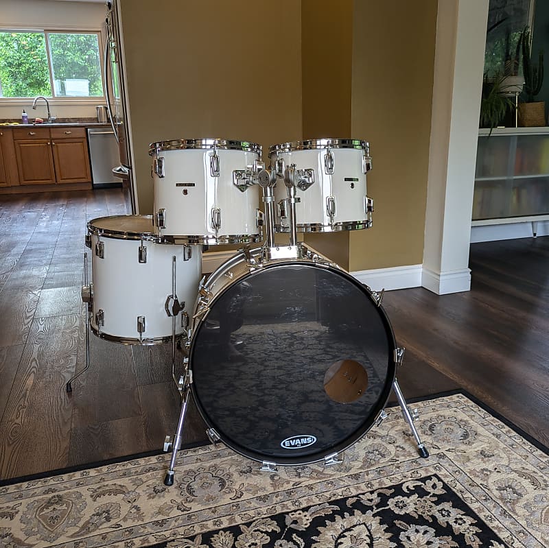 Pearl M Series Maple Shell Drumkit 1980s - Snow White | Reverb