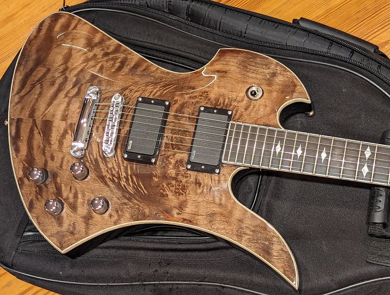 BC Rich 2012 Mockingbird Pro X Arch Top Black Burl MIK | Reverb