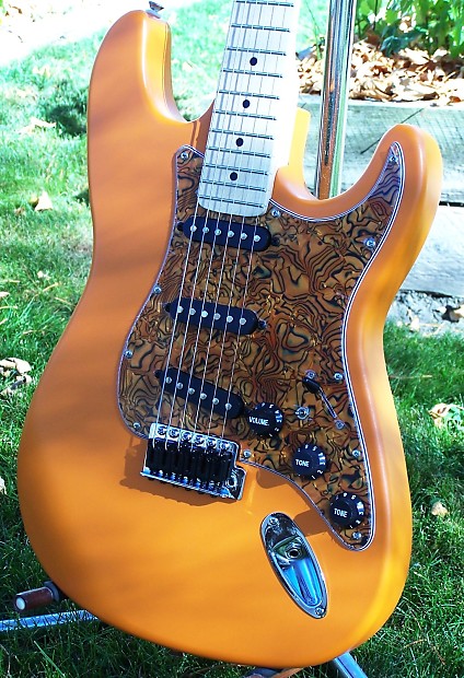 Custom Strat Style 2014 Satin Orange | Reverb