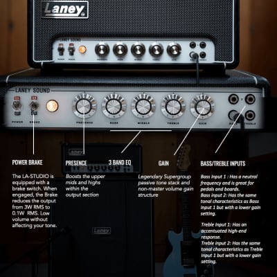 Laney LA-Studio Black Country Customs 3-Watt Guitar Amp Head | Reverb