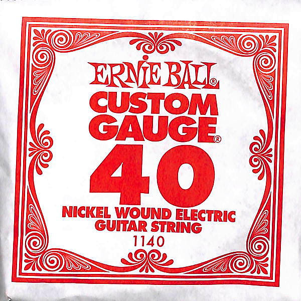 Six (6) - .040 Ernie Ball - Custom Gauge Nickel Wound | Reverb