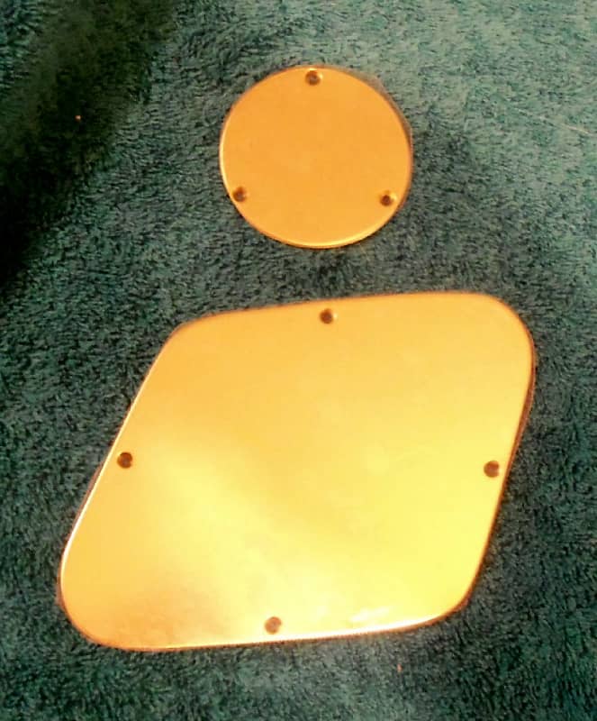gibson les paul solid brass back plates -polished | Reverb