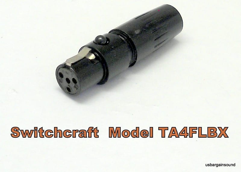 Switchcraft TA4FLBX Large Flex Tini-QG Mini XLR 4 Pin Female | Reverb